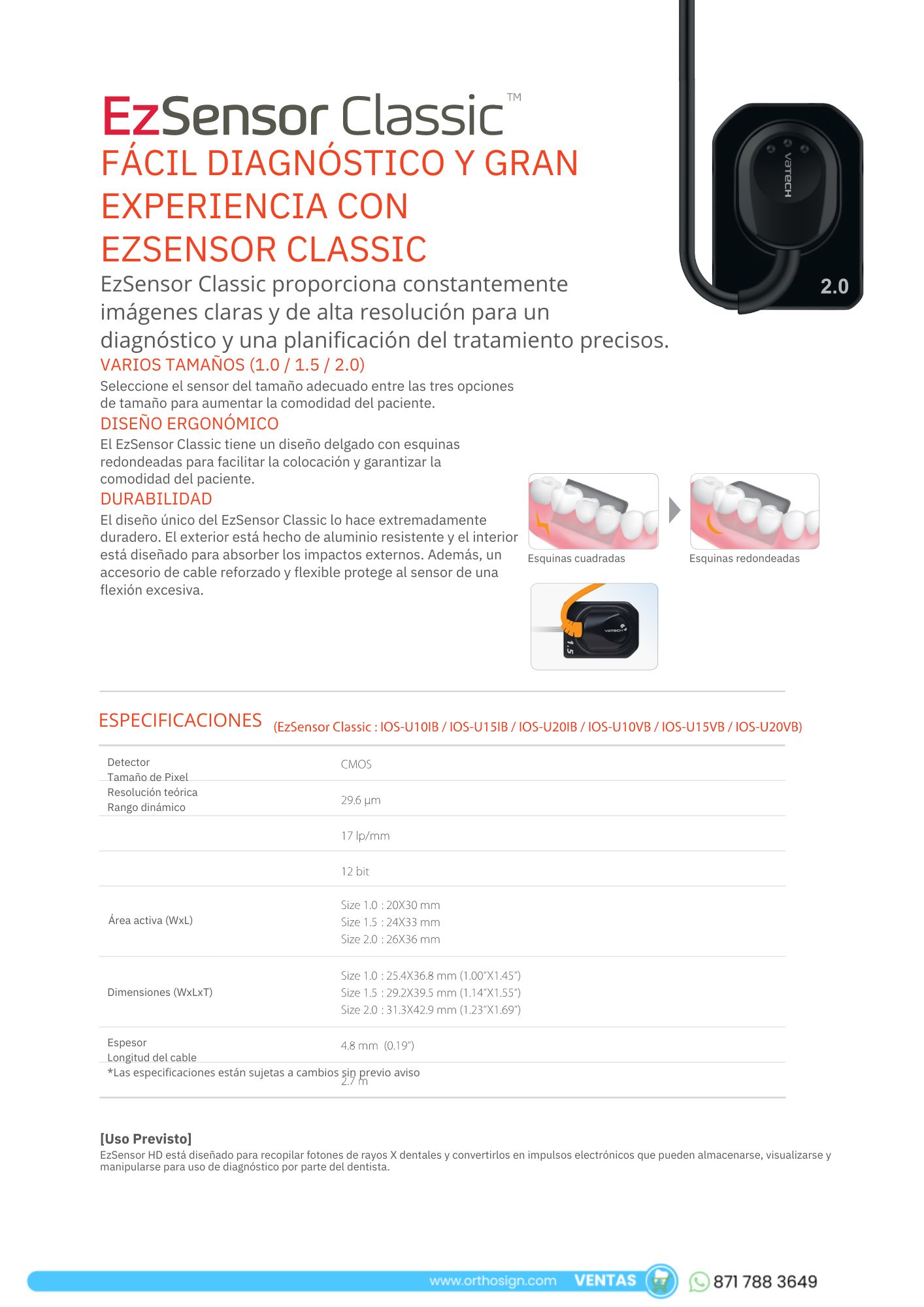 Radiovisiografo Vatech EZ Sensor Classic